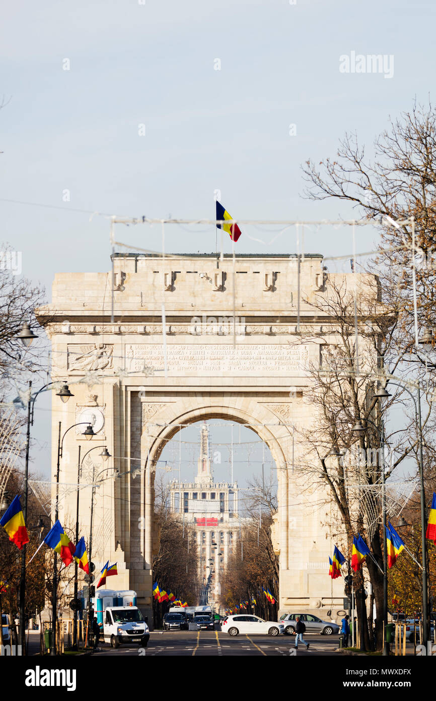 Arc de Triomph (Arch of Triumph), Bucharest, Romania, Europe Stock ...