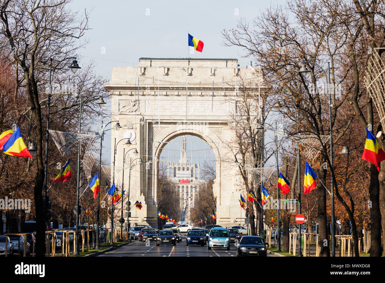Arc de Triomph (Arch of Triumph), Bucharest, Romania, Europe Stock ...