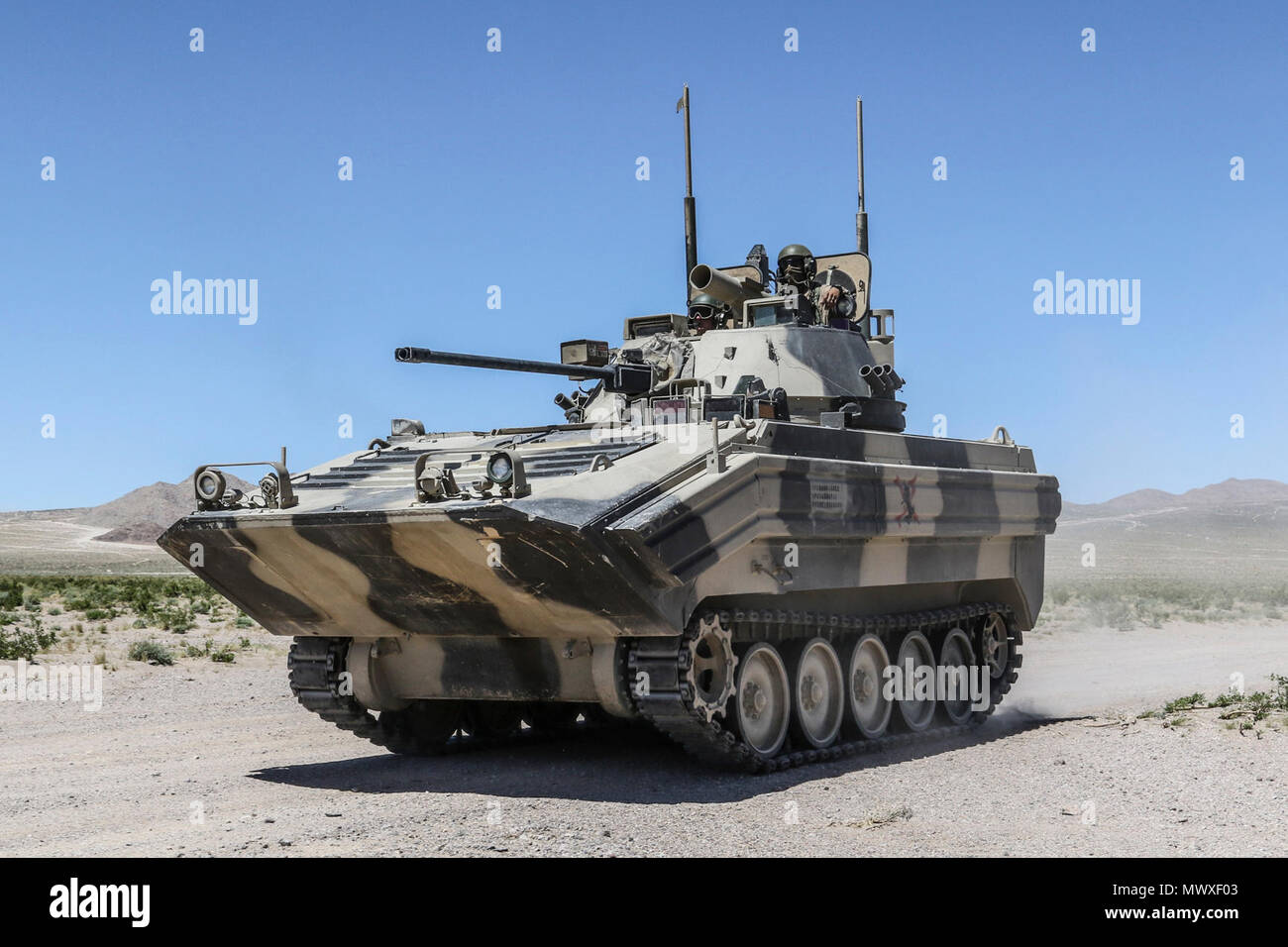 FORT IRWIN, Calif. – An OPFOR Surrogate Vehicle from Gunslinger Troop ...