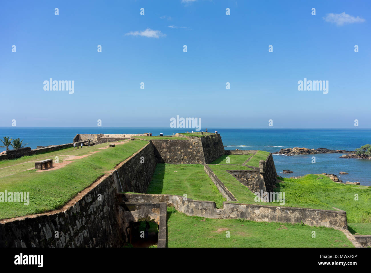 The walls of the fort at Galle, UNESCO World Heritage Site, Sri Lanka ...