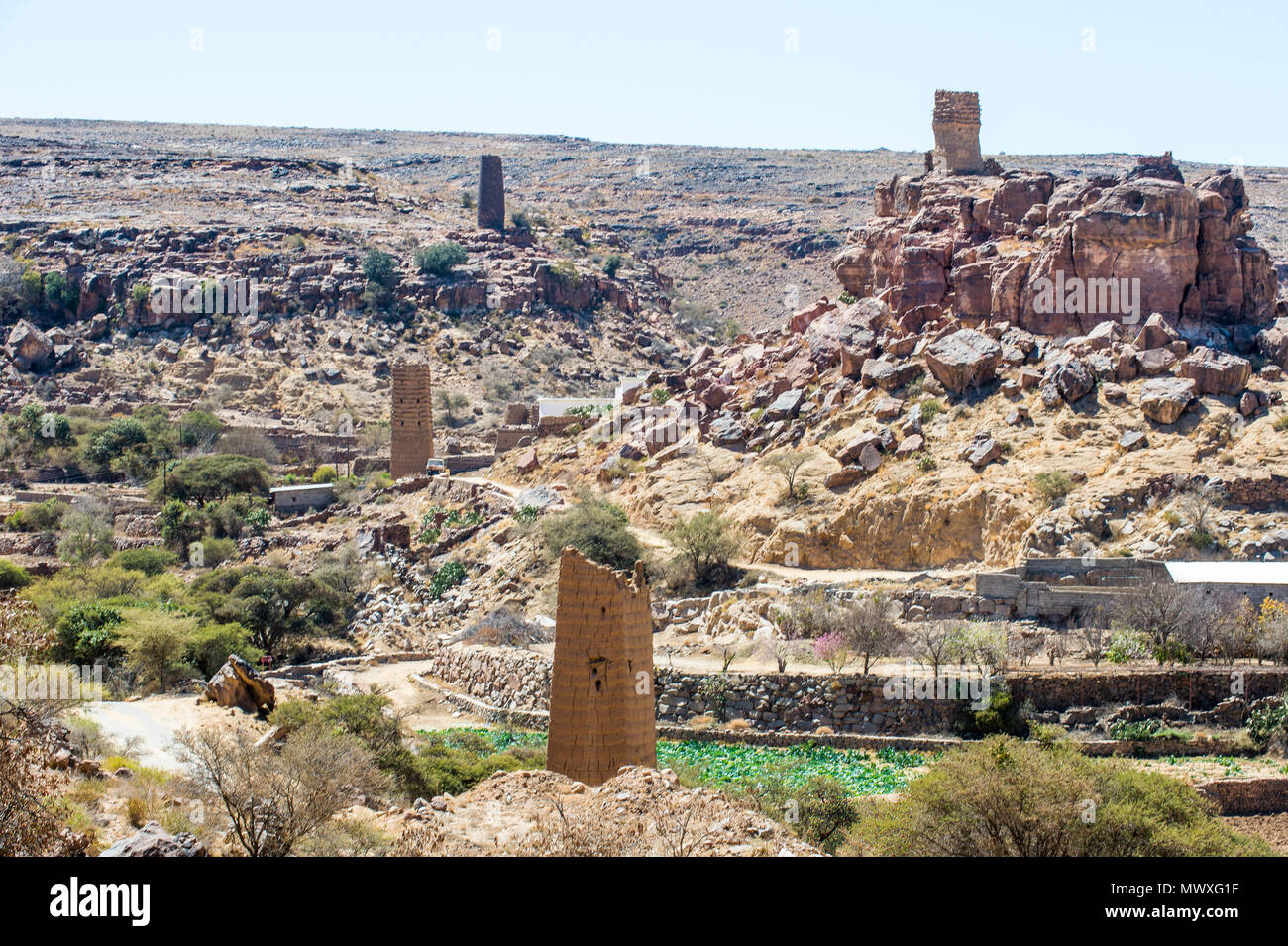 Fortified village near Abha, Saudi Arabia, Middle East Stock Photo - Alamy