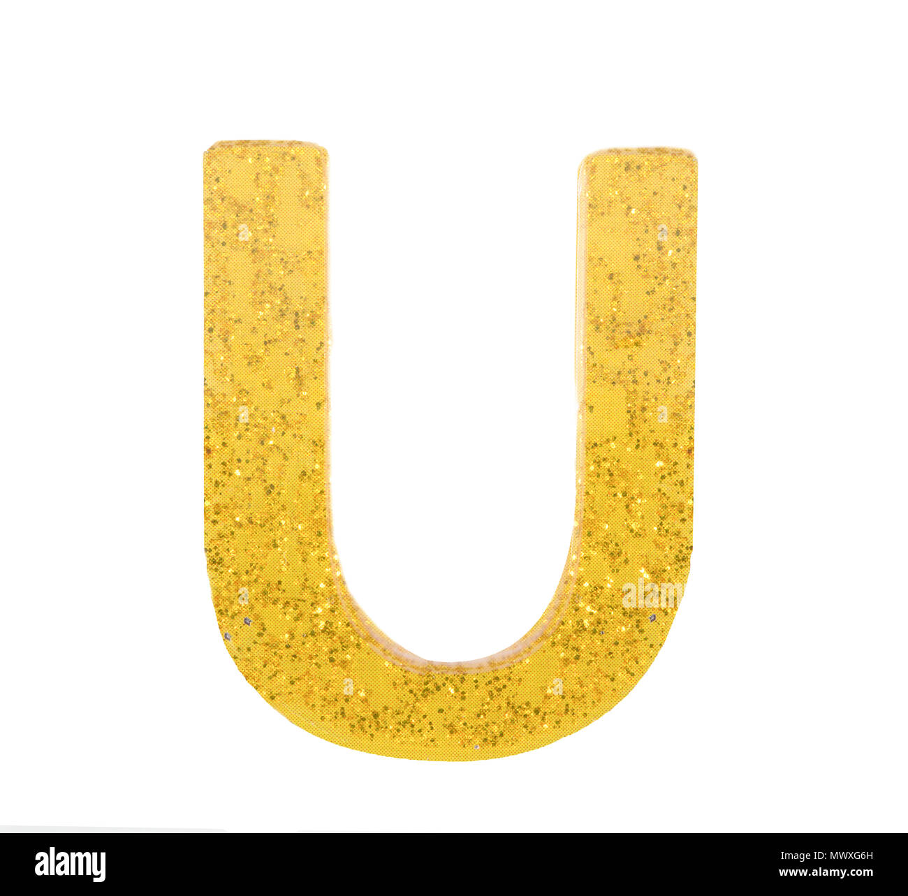Letter U alphabet symbol, English Letter, English alphabet from yellow ...