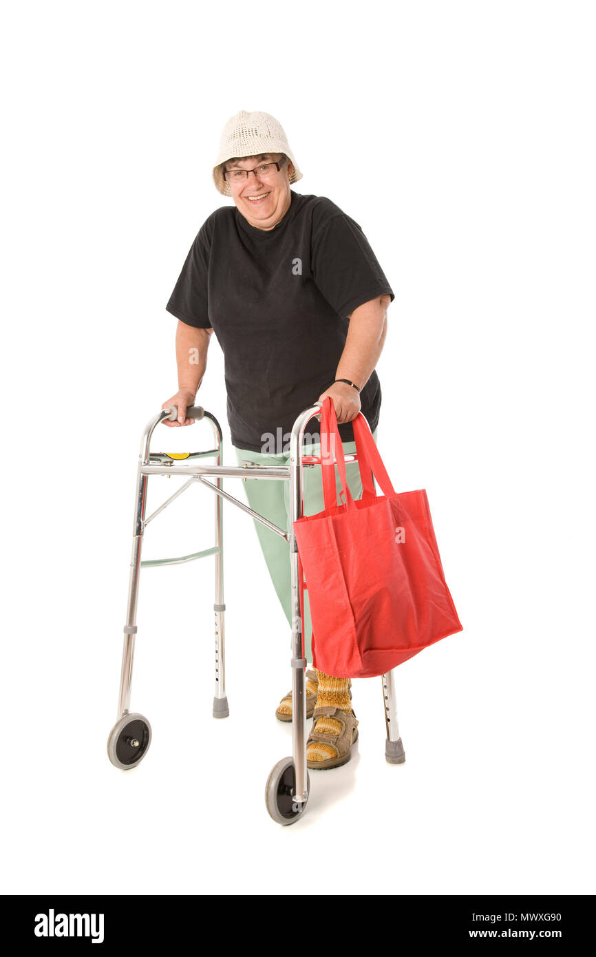 Using a zimmer frame hi-res stock photography and images - Alamy