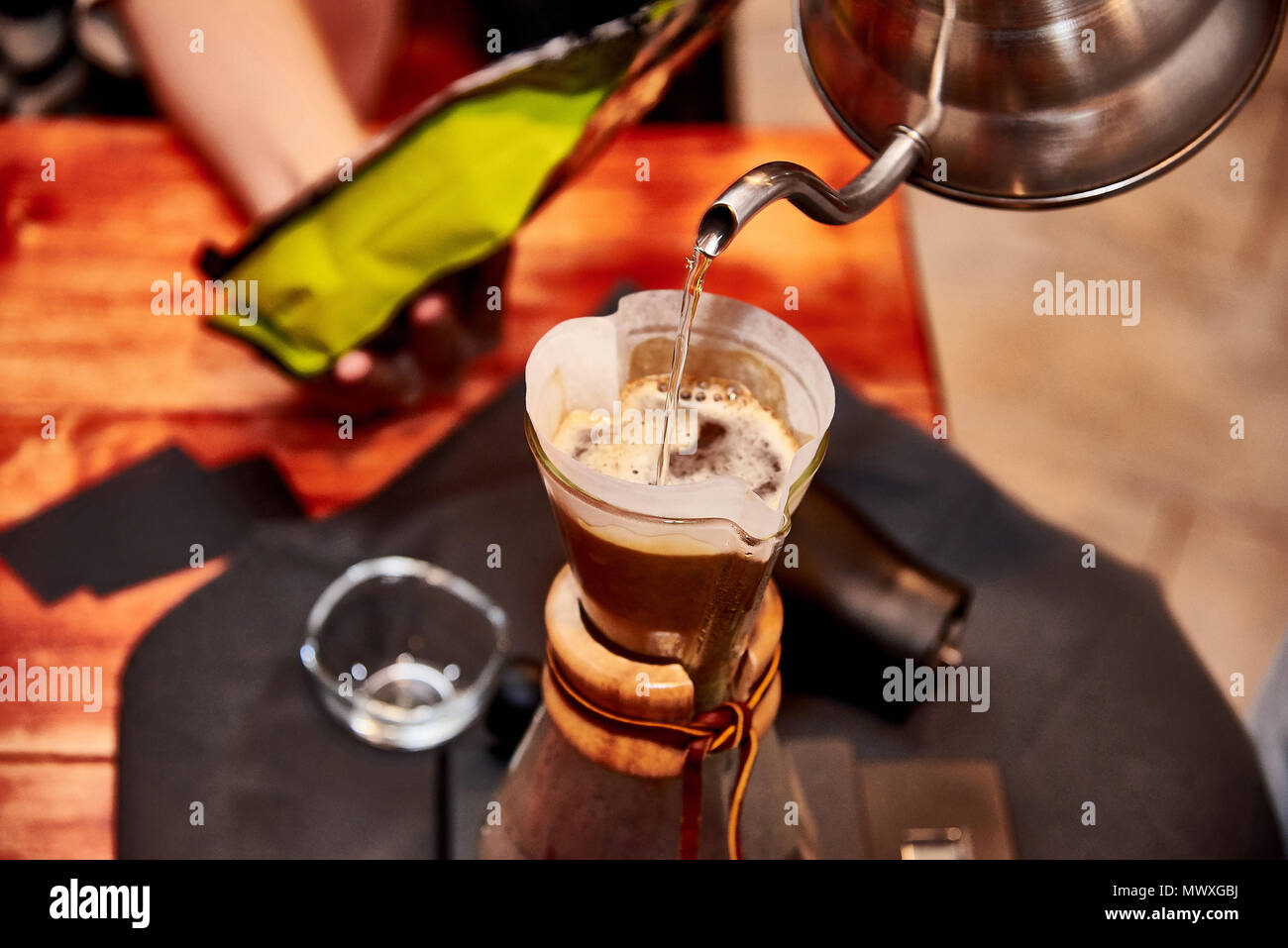 Process of preparation of coffee Stock Photo - Alamy