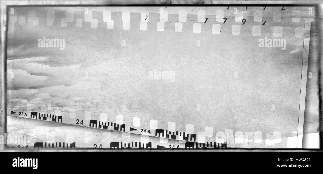 Grunge double film strip frame in gray tones Stock Photo - Alamy