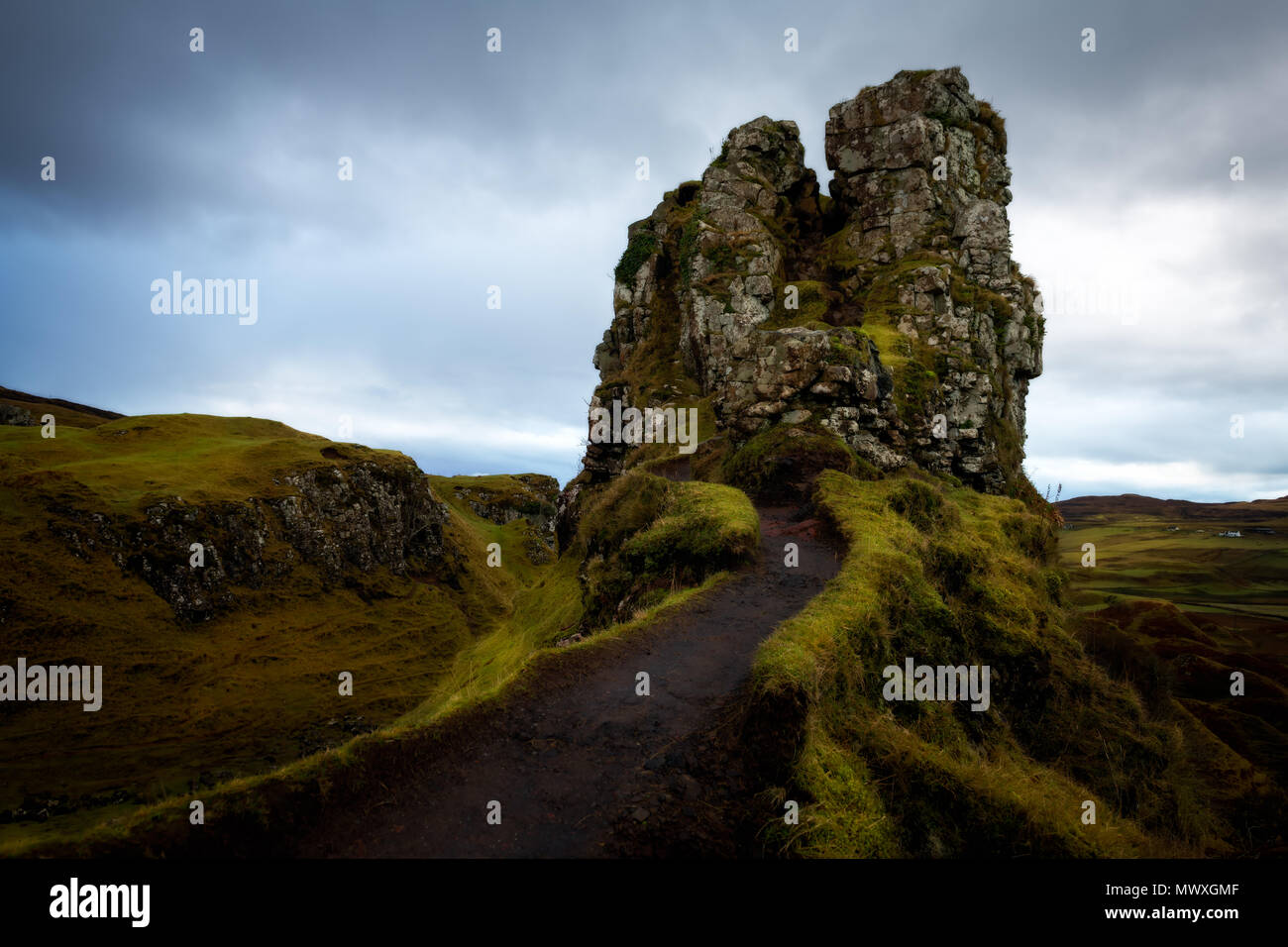 The Castle, Fairy Glen, Isle of Skye, Inner Hebrides, Scotland, United ...