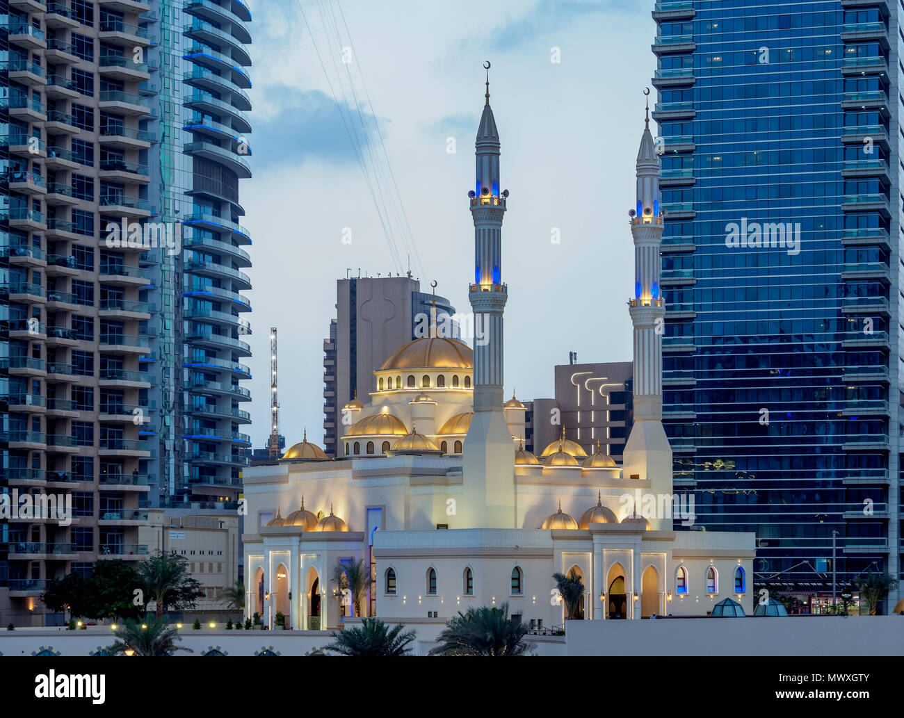 Mohammed Bin Ahmed Almulla Mosque, Dubai Marina, Dubai, United Arab ...