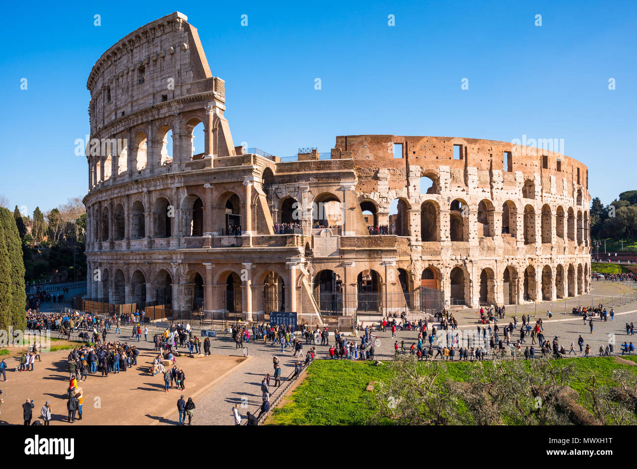 The Colosseum (Flavian Amphitheatre), UNESCO World Heritage Site, Rome ...