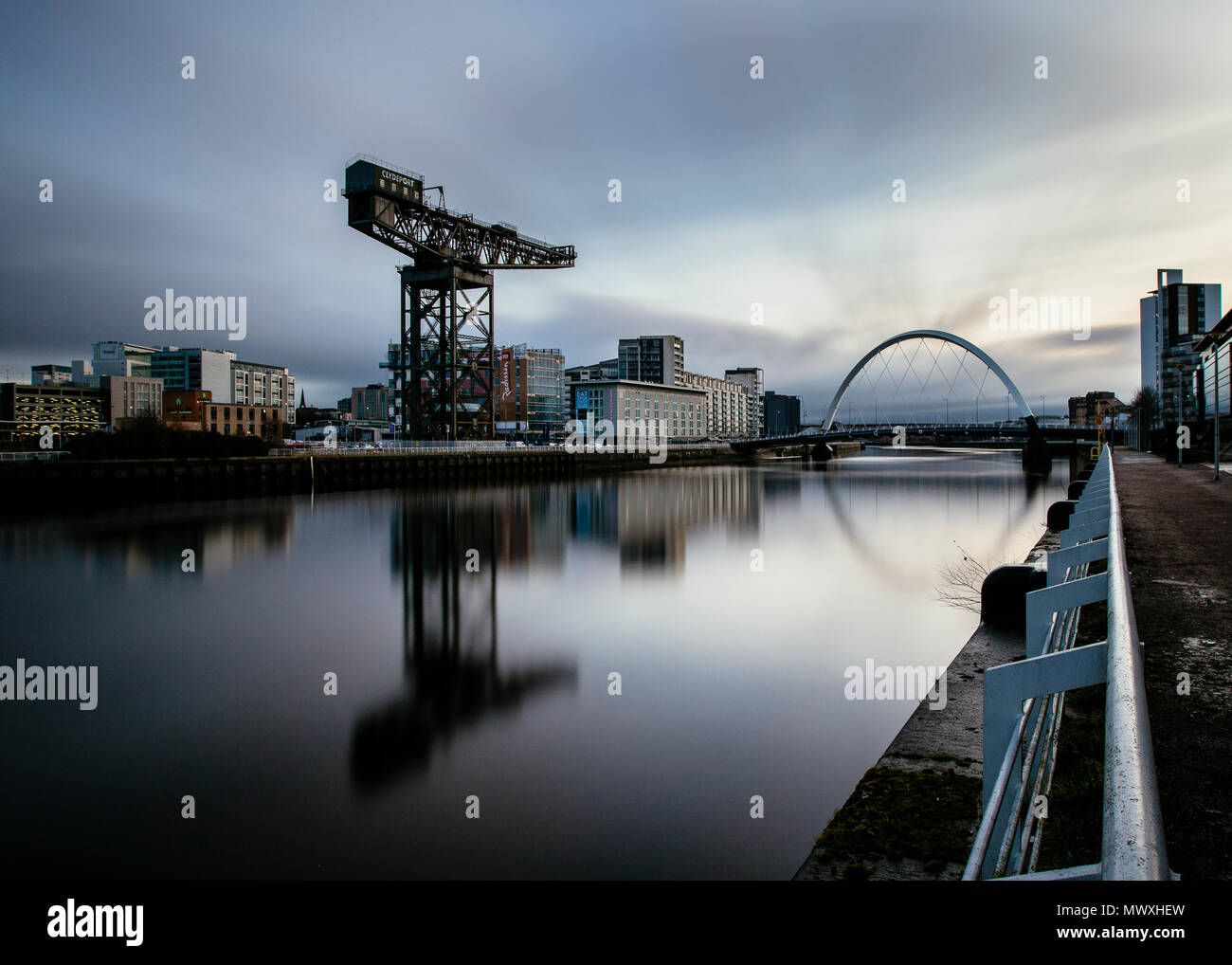 The Clyde Arc, River Clyde, Glasgow, Scotland, United Kingdom, Europe ...