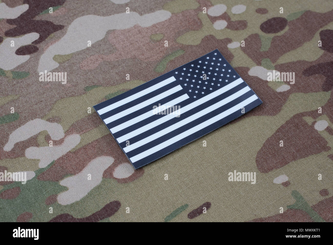 US ARMY flag patch on US ARMY camouflage uniform Stock Photo - Alamy