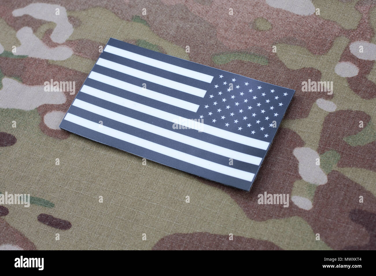 US ARMY flag patch on US ARMY camouflage uniform Stock Photo - Alamy