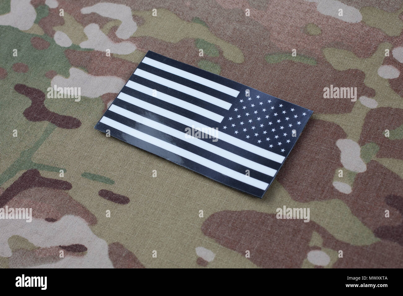 US ARMY flag patch on US ARMY camouflage uniform Stock Photo - Alamy