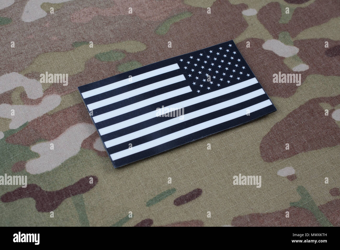 US ARMY flag patch on US ARMY camouflage uniform Stock Photo - Alamy