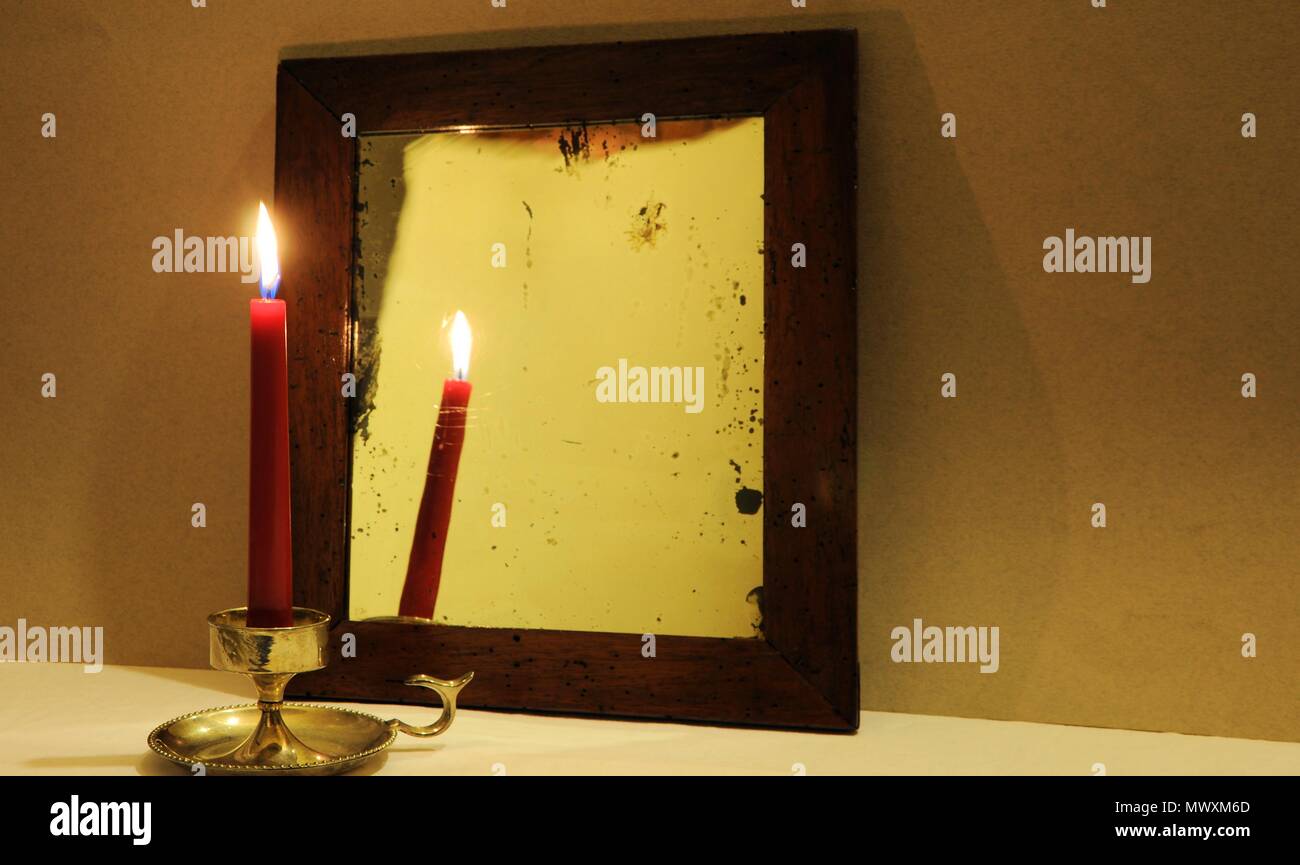 Image mirrored in black background hi-res stock photography and images ...