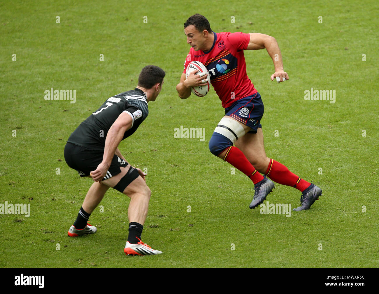 Scotland's Jamie Farndale breaks during day one of the HSBC London ...