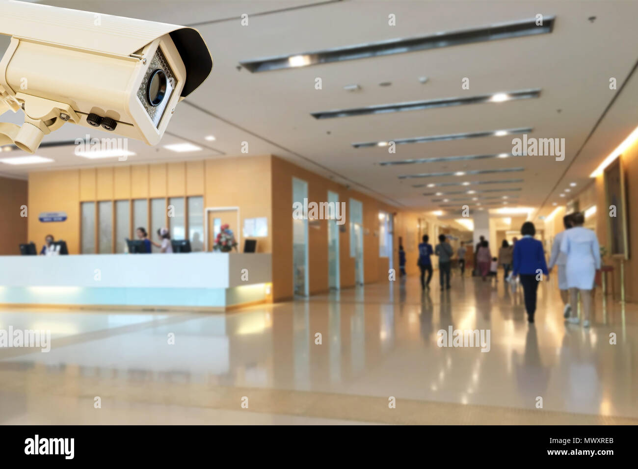 The CCTV Security Camera operating in hospital blur background Stock ... The CCTV Security Camera operating in hospital blur background Stock ...