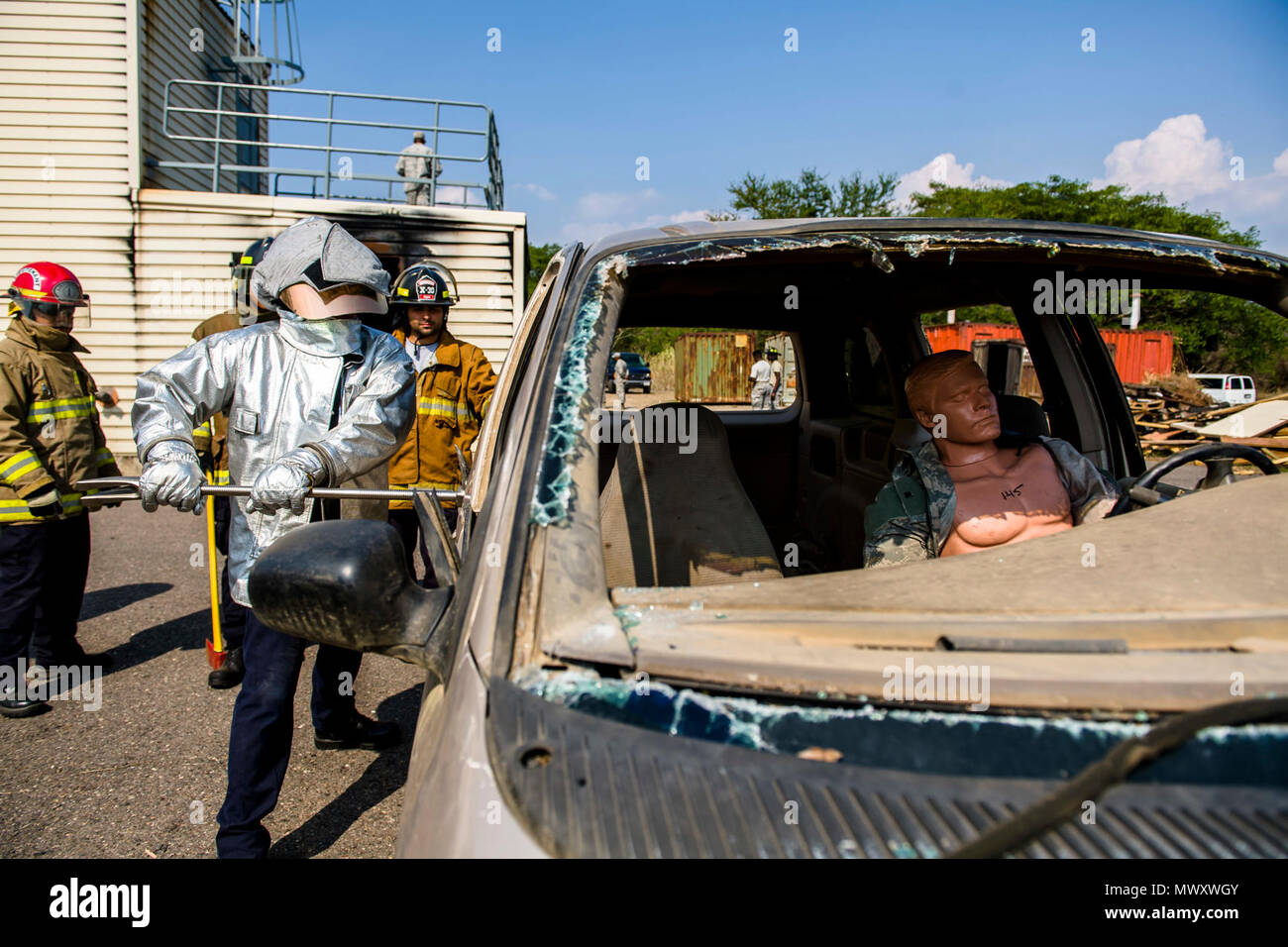 Firefighters from Central America learn new vehicle extraction ...