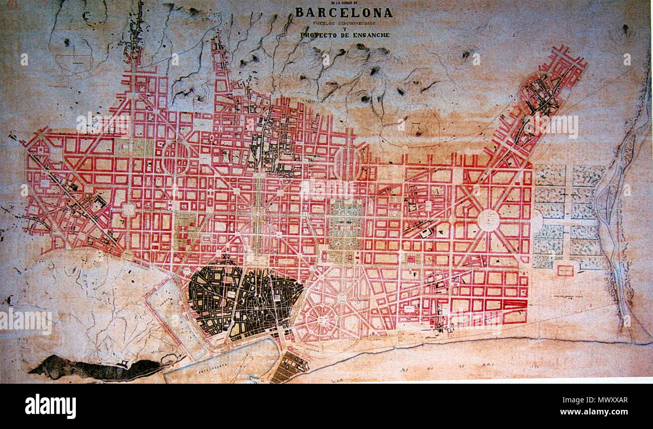 Barcelona cerda map hi-res stock photography and images - Alamy