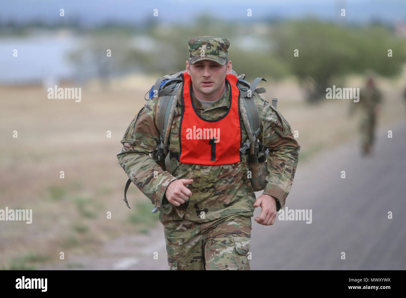 A U.S. Army Soldier at the finish line of the The German Armed Forces ...