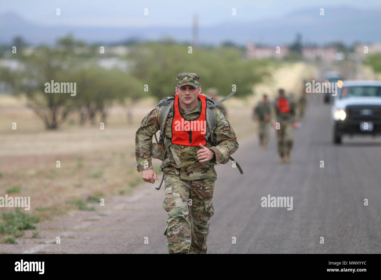 A U.S. Army Soldier at the finish line of the The German Armed Forces ...