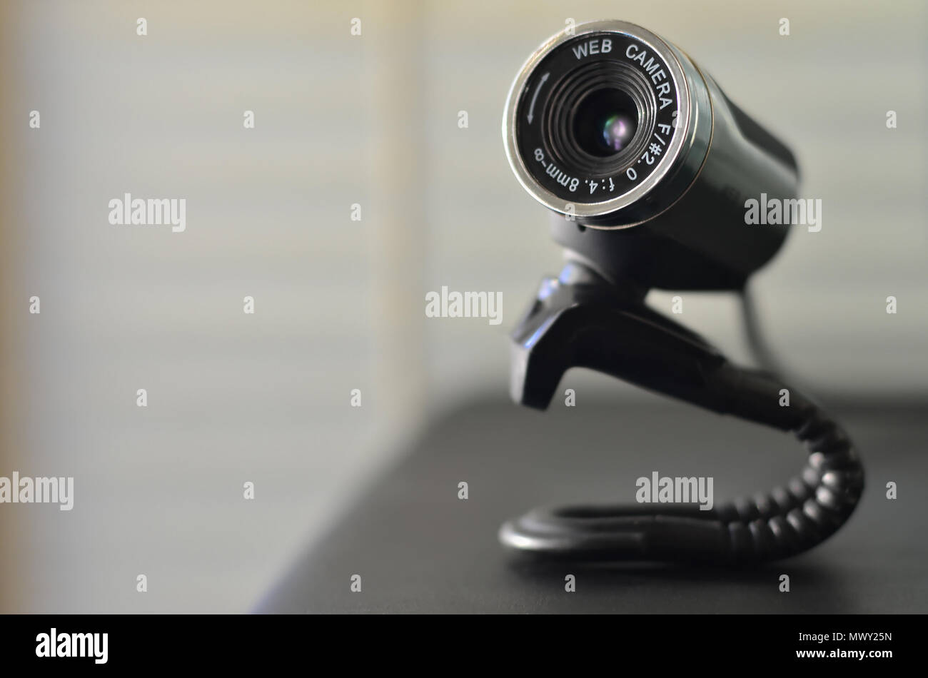 Macro photography of a wired web camera for stationary computers and ...