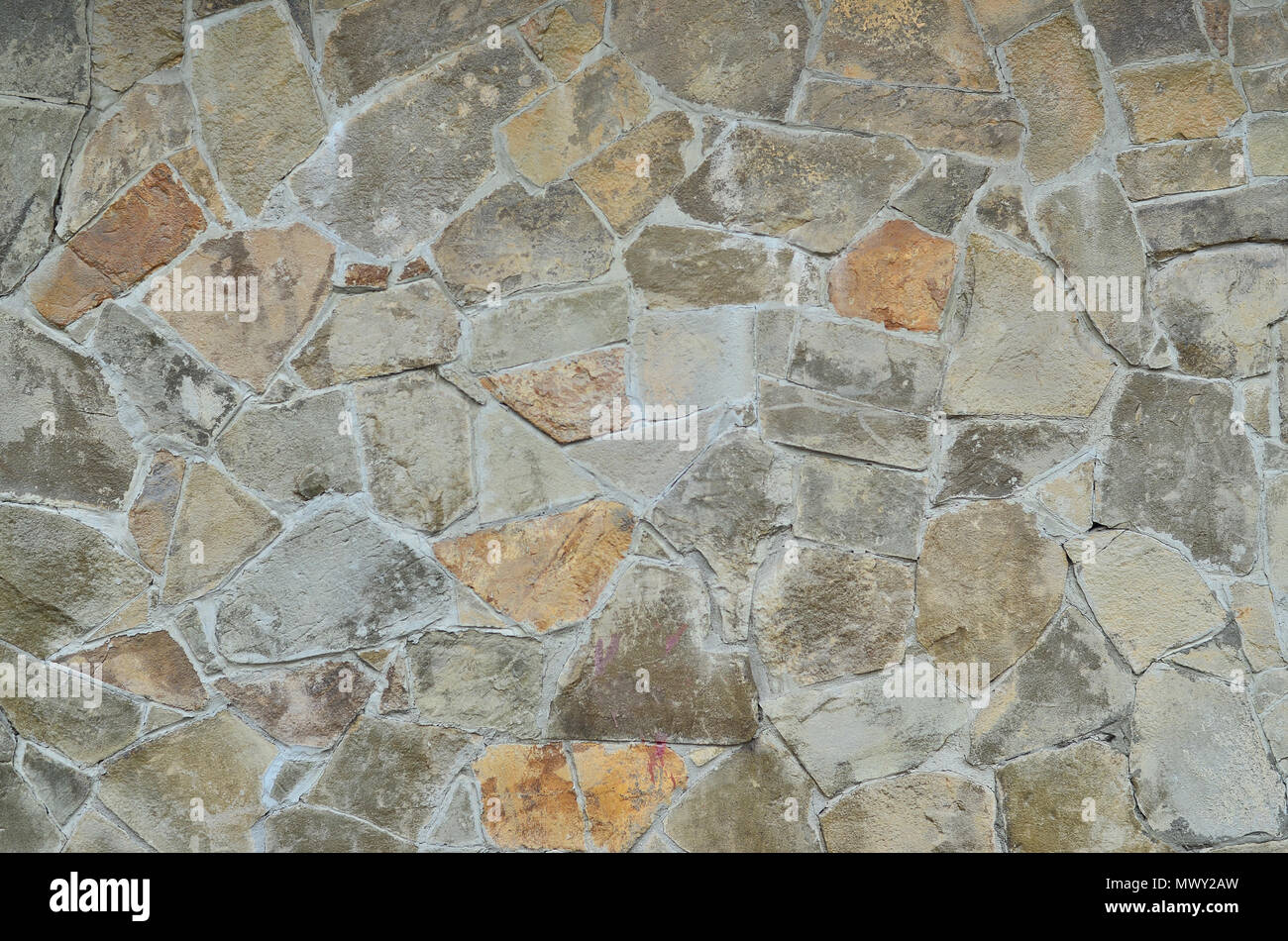 Stone wall background - building feature. Texture of thick and strong ...