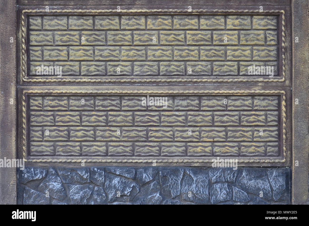 Stone fence texture - building feature. The texture of a modern ...