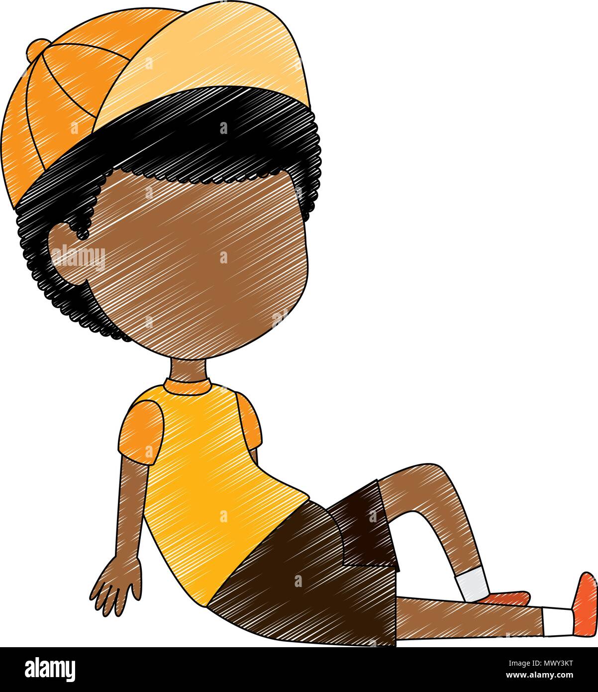 little boy black character Stock Vector Image & Art - Alamy