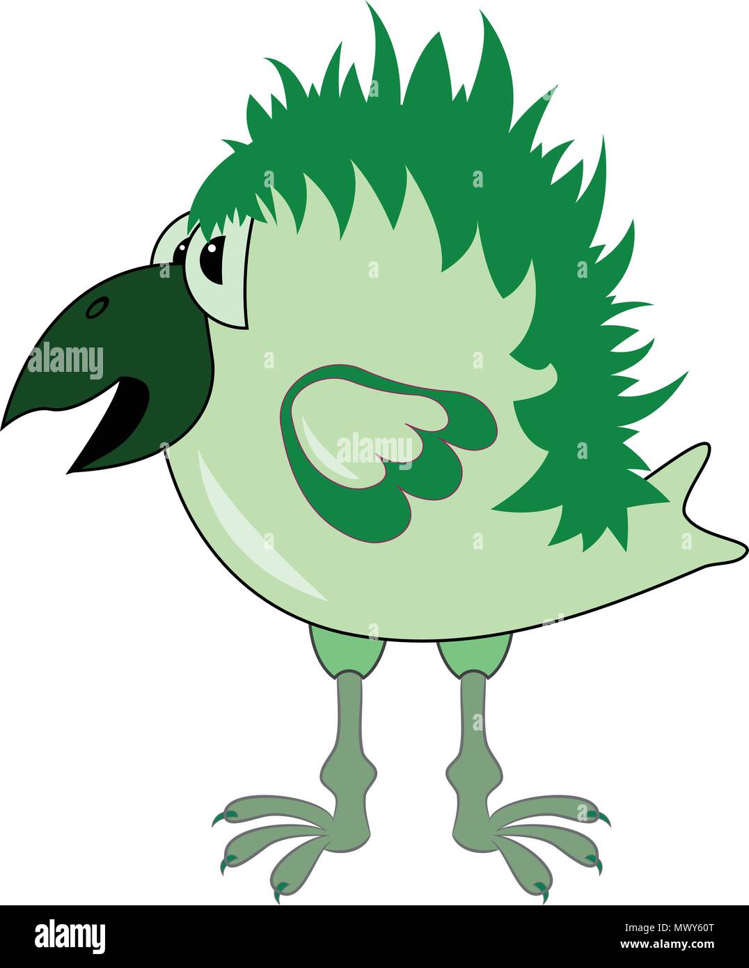 green crow cartoon vector illustration Stock Vector Image & Art - Alamy