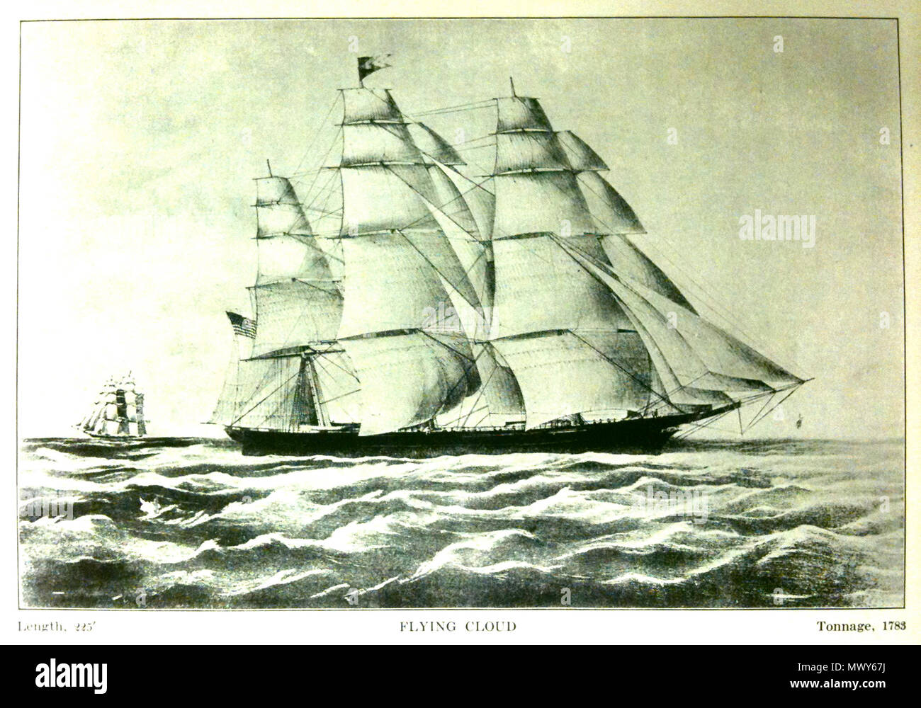 . English: Flying Cloud clipper ship . 1913 212 Flyingcloudclipper ...