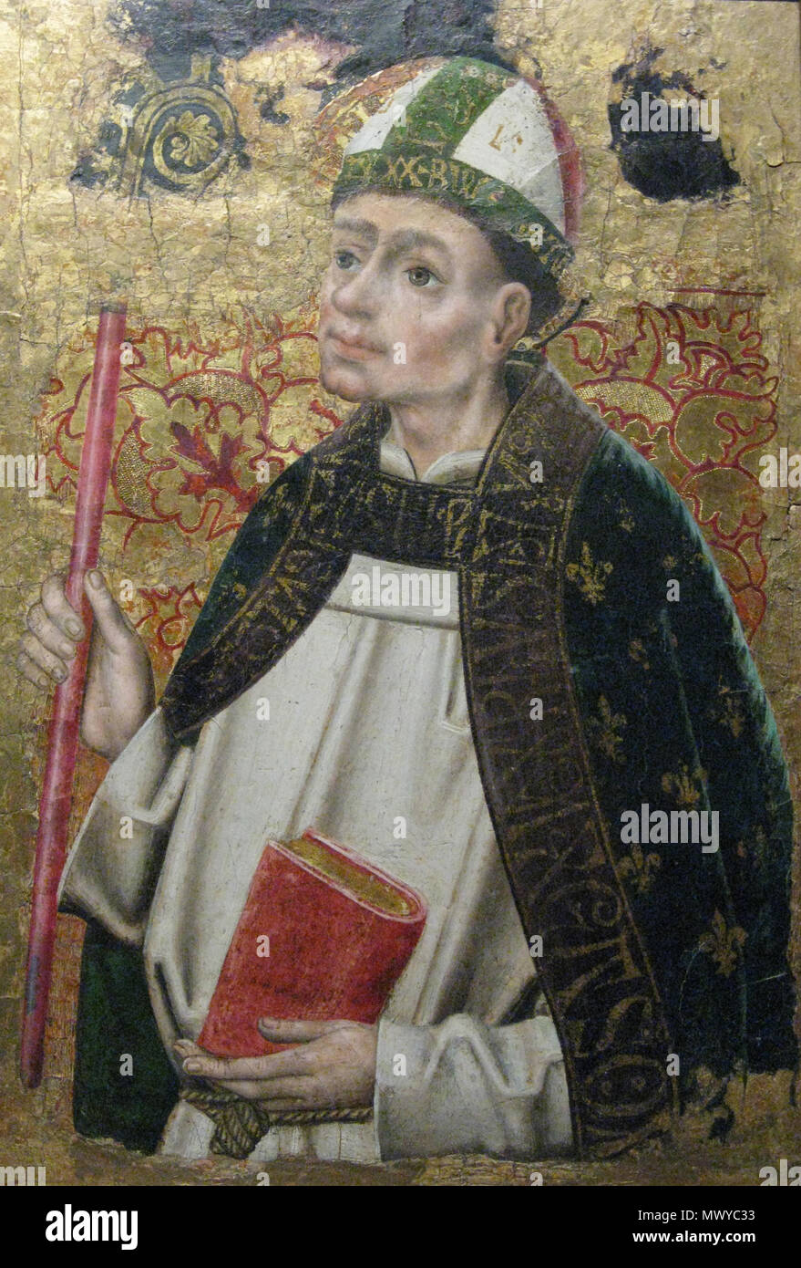 . English: Saint Louis of Anjou. Photo of a painting of 16th century in ...