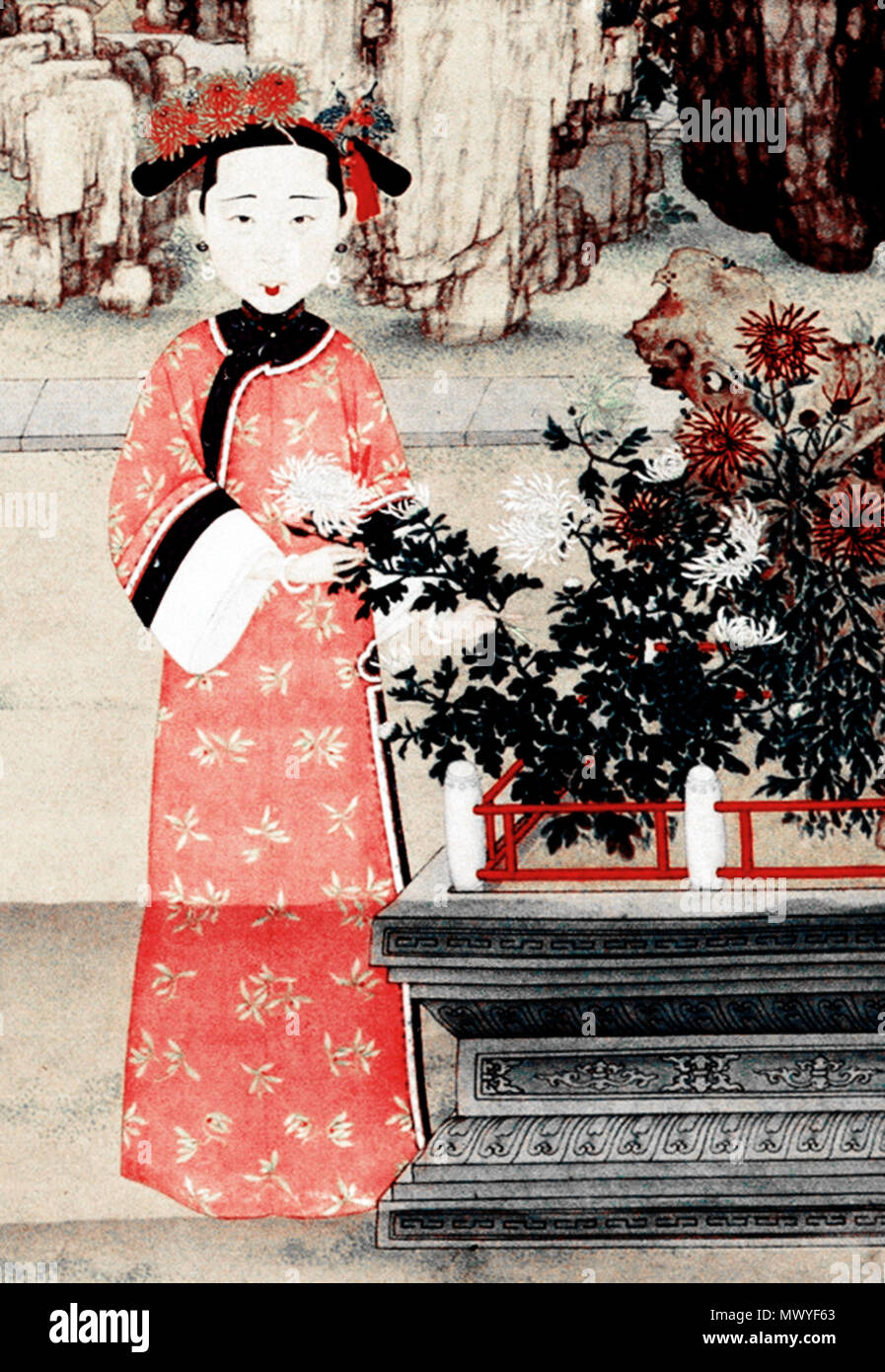 . Portrait of the Qing Dynasty Imperial Consort Xiang . Mid 1800s ...