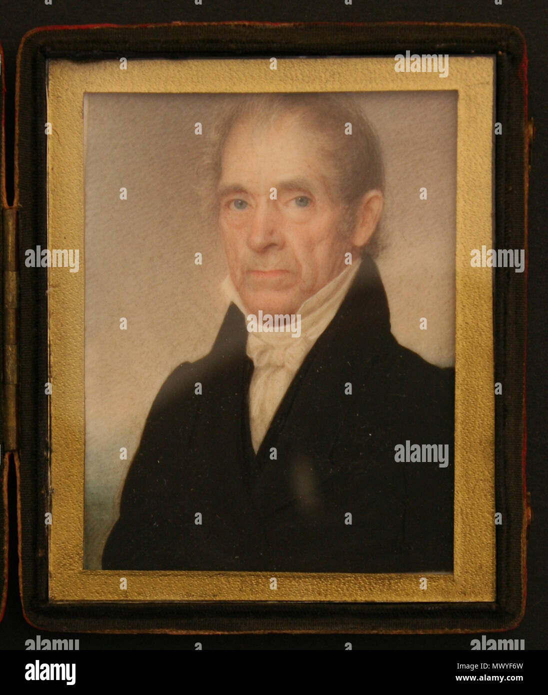. English: Miniature portrait of Reuben Webster by Anson Dickinson ...