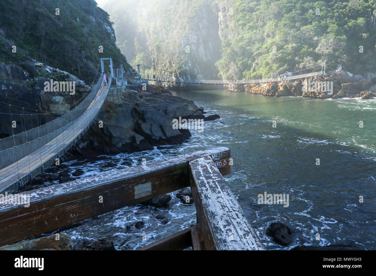 bridge in the storms river area of the Tsitsikamma, protected area ...