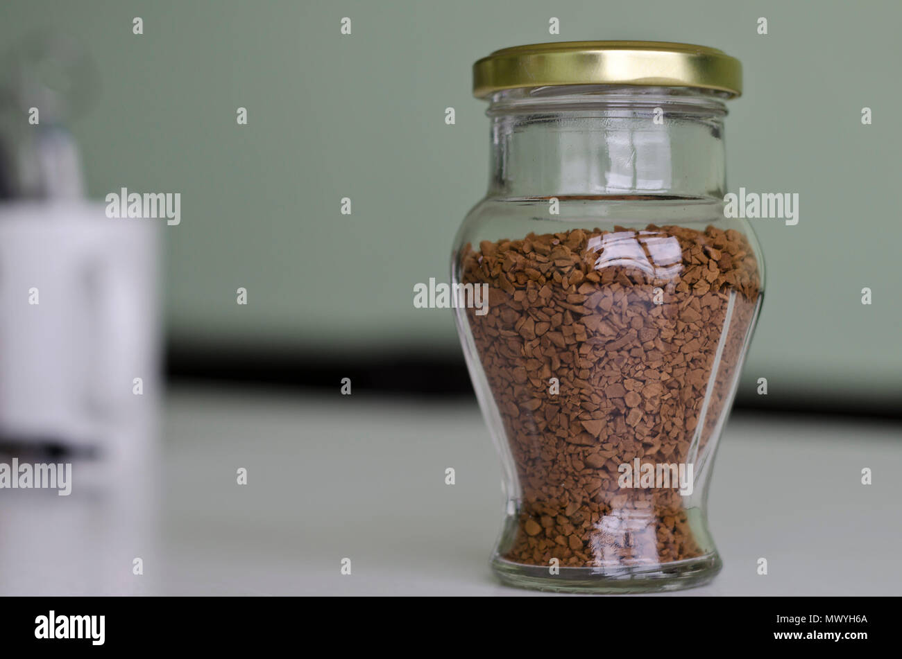 A glass filled with instant coffee Stock Photo - Alamy
