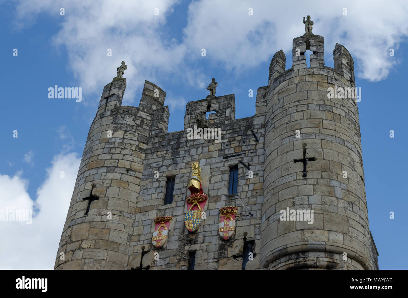 Micklegate Bar is one of the gates of the Roman Walled city of York ...