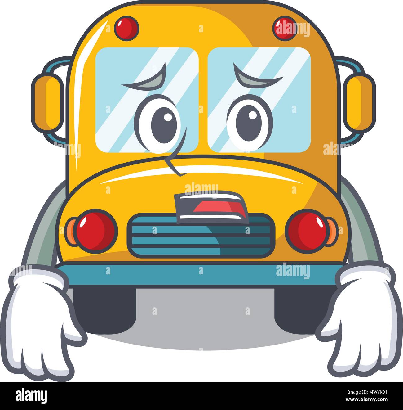 Afraid school bus mascot cartoon Stock Vector Image & Art - Alamy