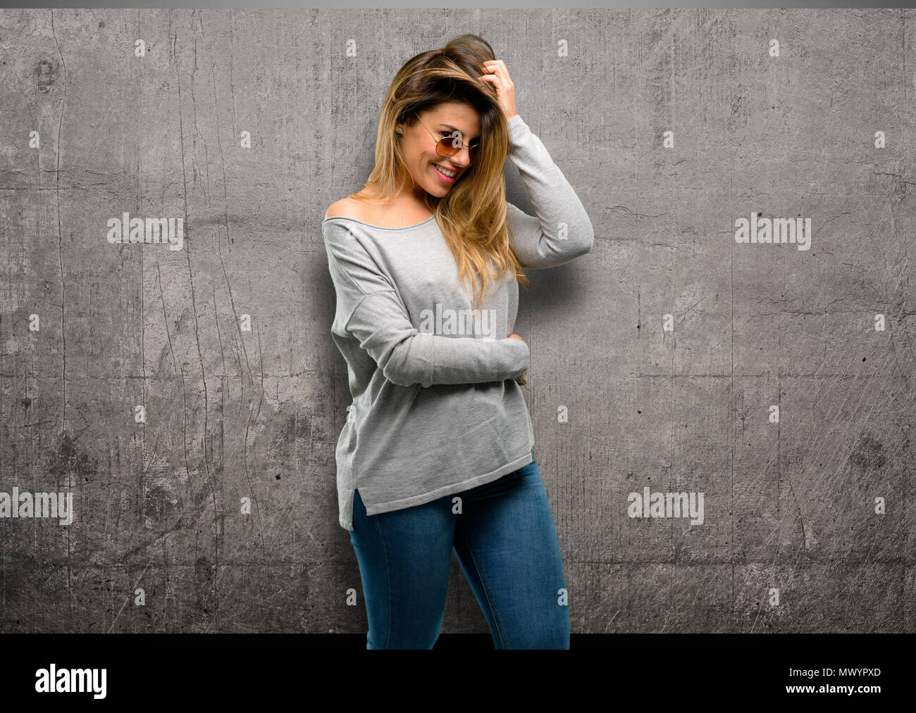 young cool woman posing Stock Photo - Alamy
