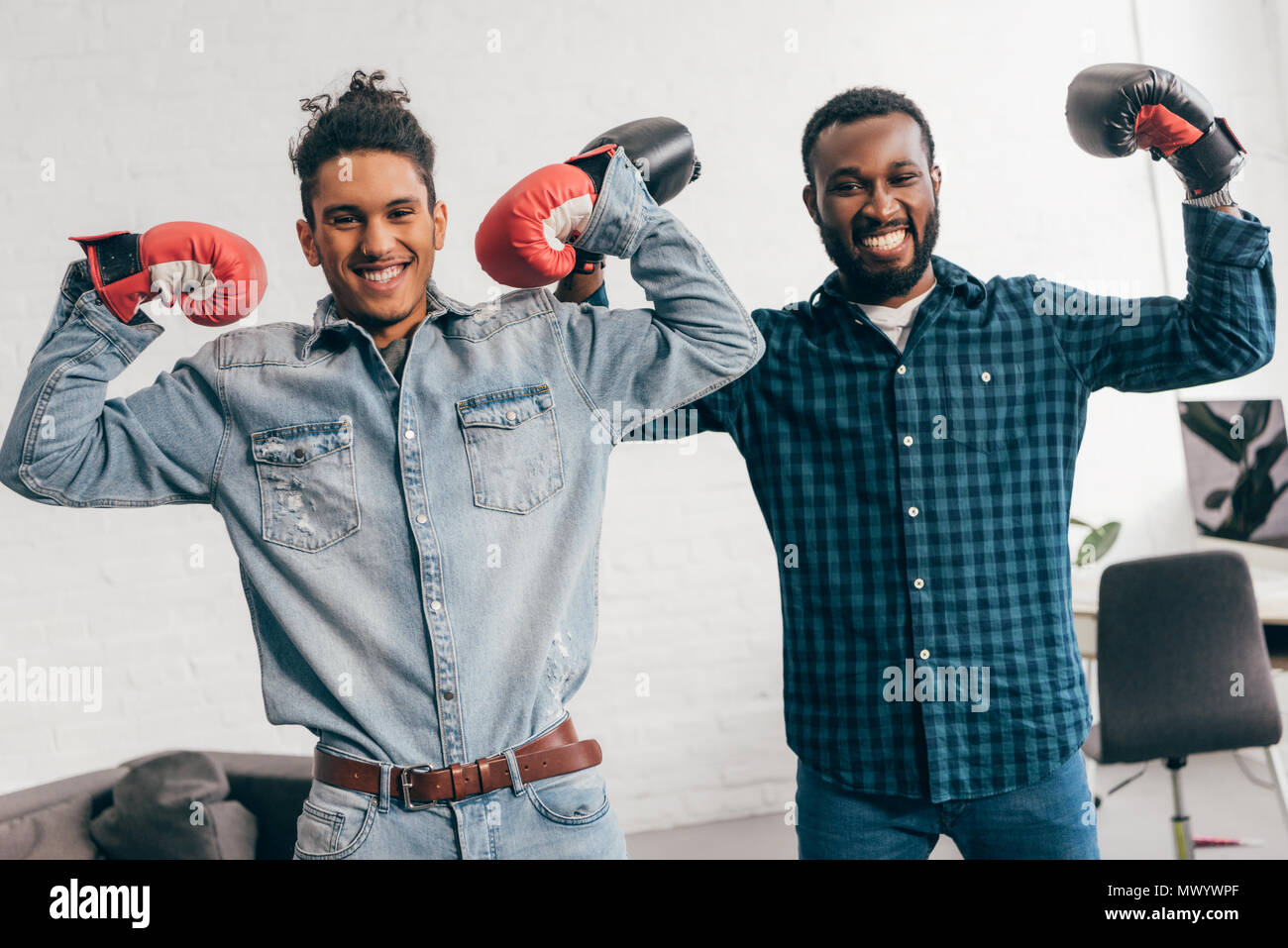 Two Young Male Boxing Friends Stock Photos & Two Young Male Boxing ...