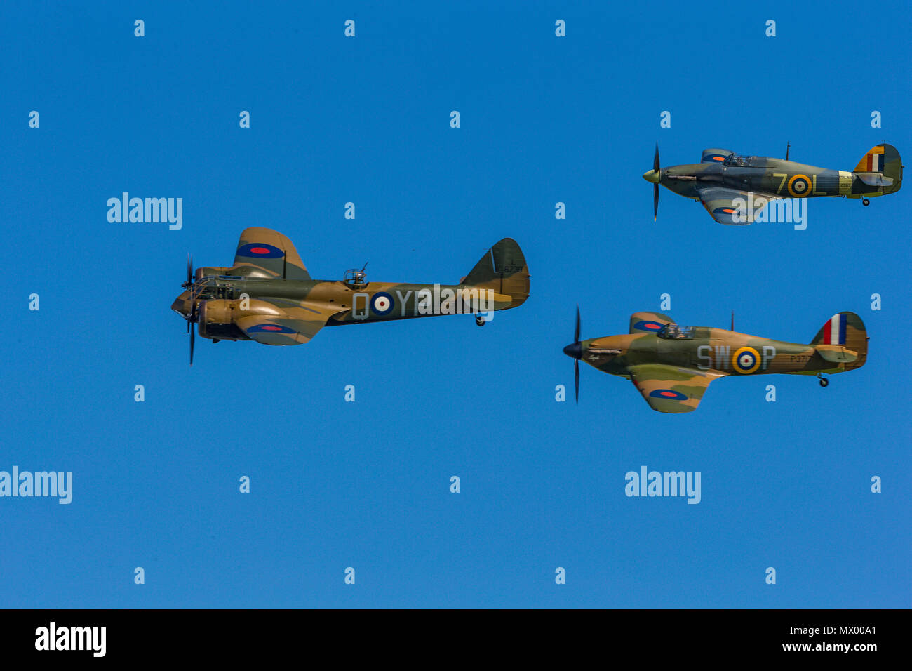 Aircraft display at Old Warden Airfield, Bedfordshire as part of the ...