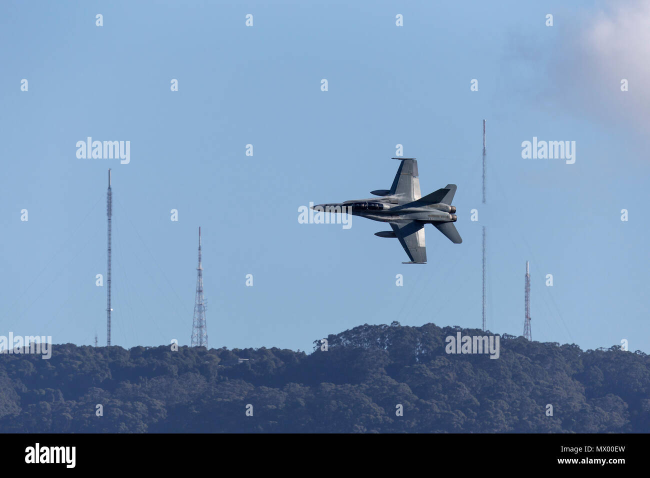 Royal Australian Air Force (RAAF) McDonnell Douglas F/A-18B Hornet jet ...