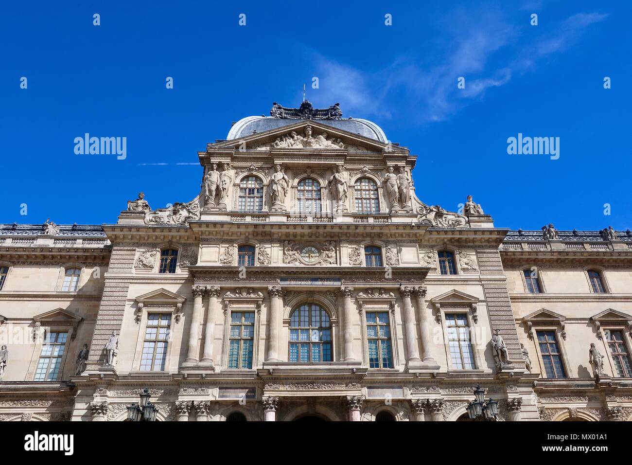 Paris, France. Hot bright sunny spring day, May 2018. Pavillon Sully at ...