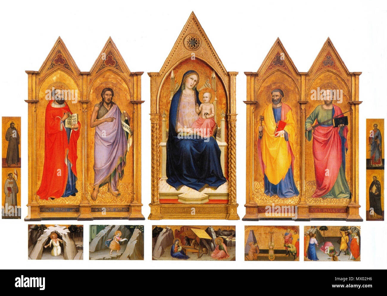 . English: Lorenzo Monaco, Carmine Polyptych, 1398-1400, Reconstruction ...