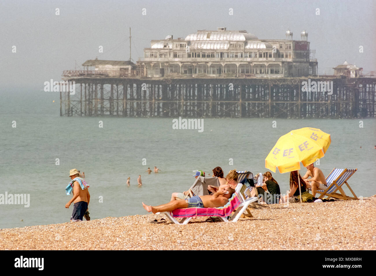 Brighton beach weather shot Stock Photo - Alamy