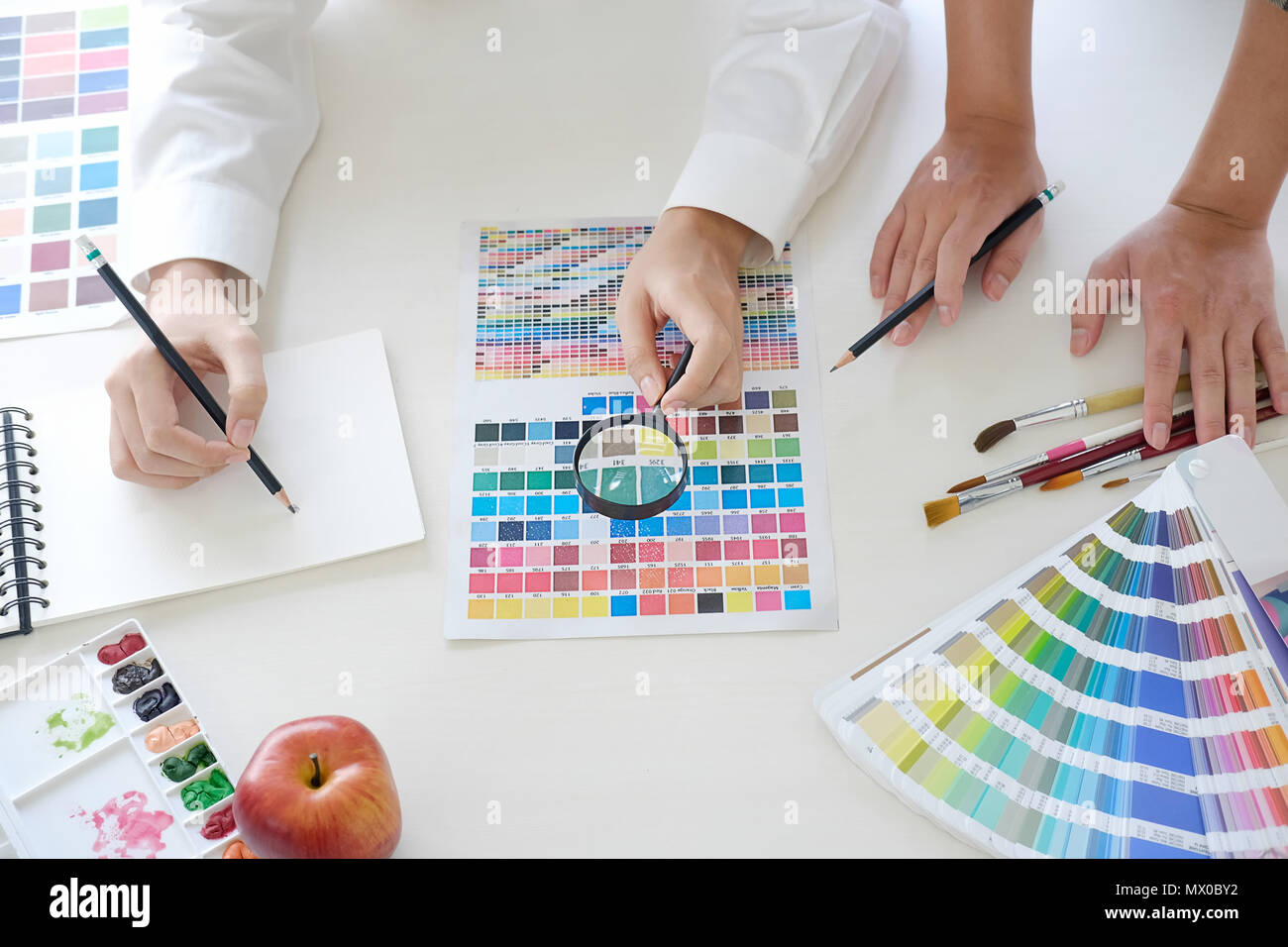 Top view graphic designer working hi-res stock photography and images ...