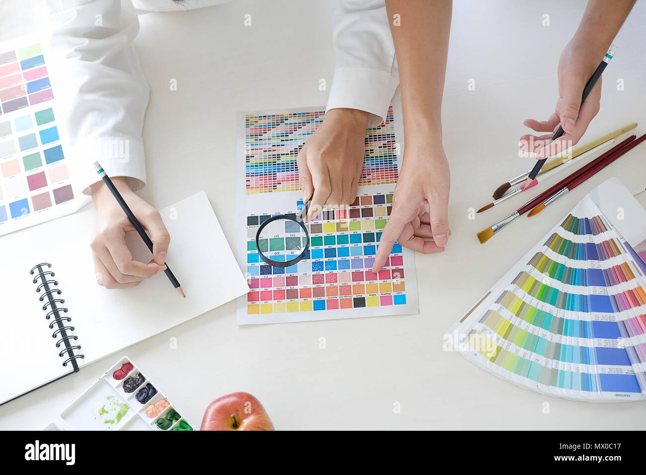 Top view graphic designer working hi-res stock photography and images ...