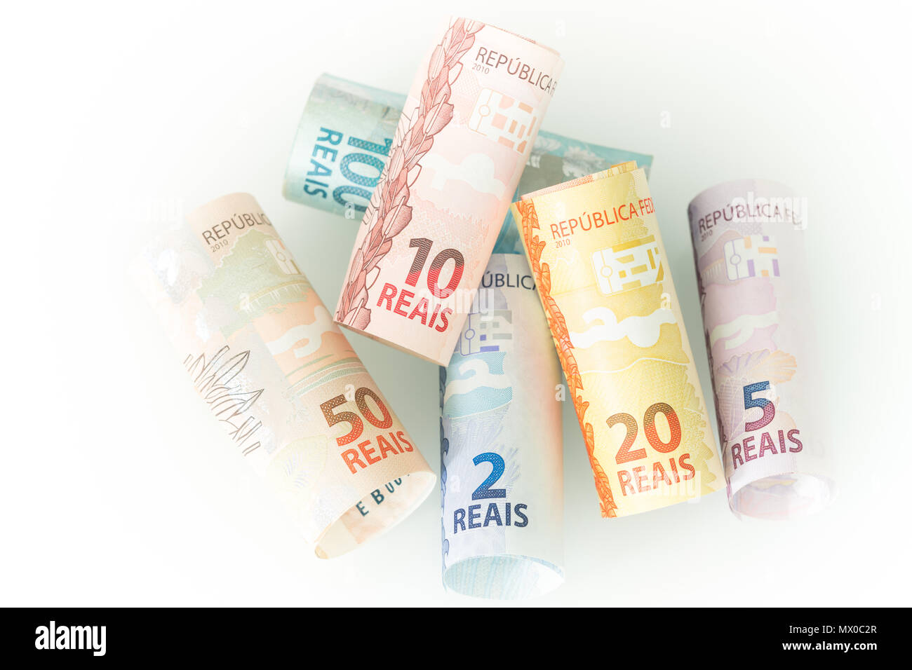Brazilian money / reais / business concept Stock Photo - Alamy