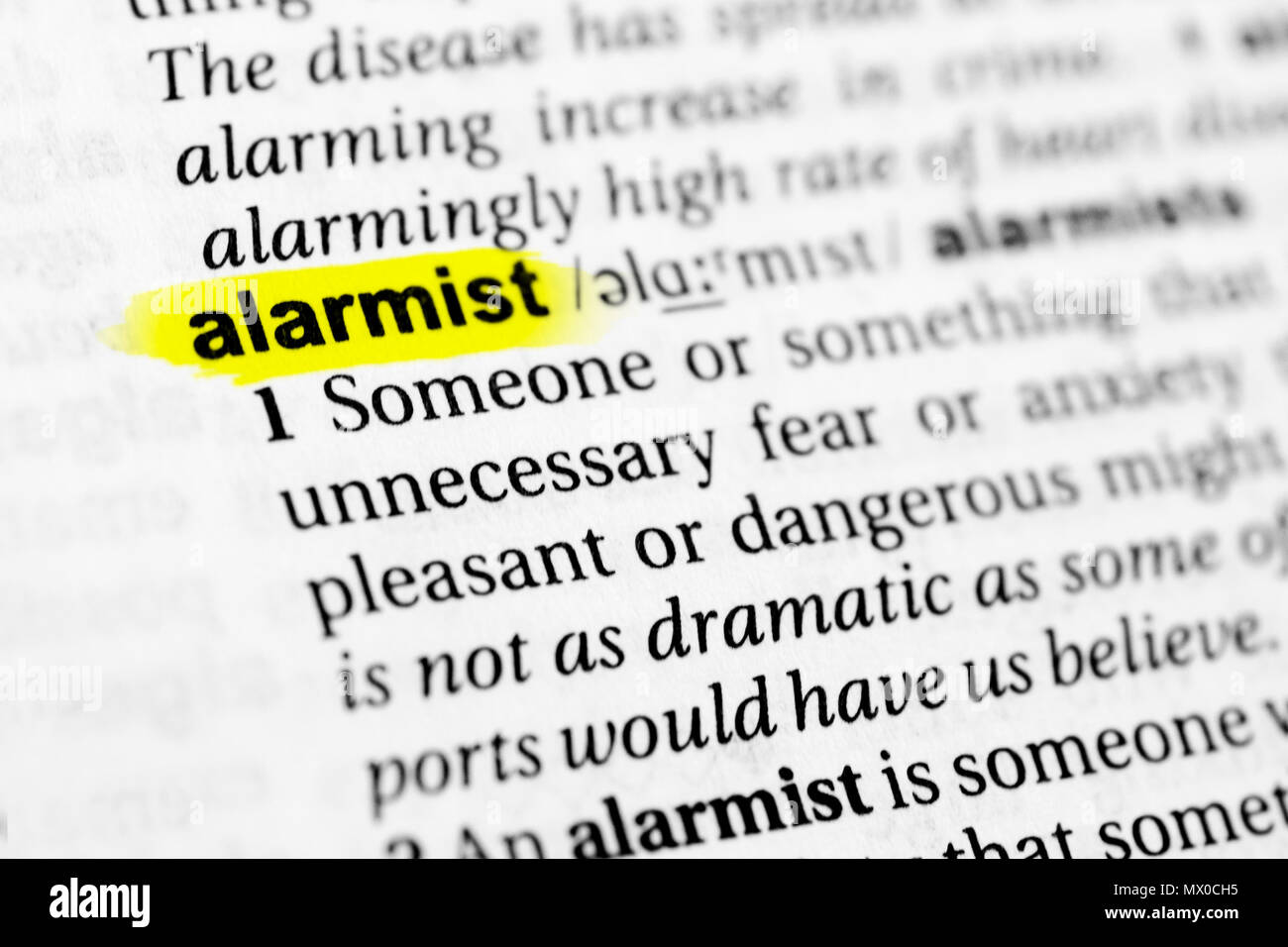 Other Words For Alarmist at Alexis Dawkins blog