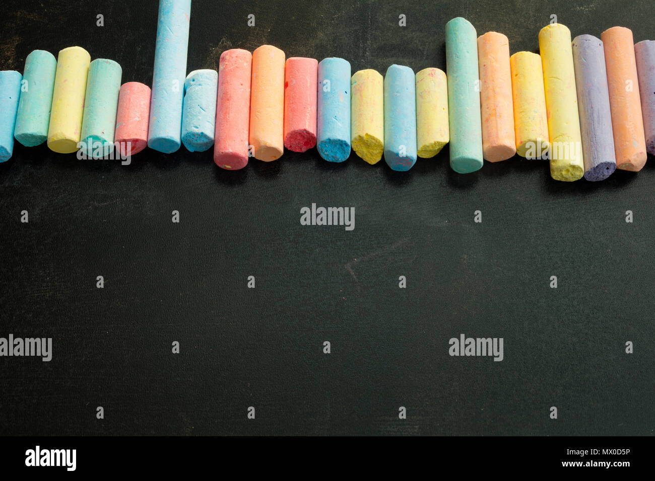 Chalk drawing rainbow color chalks hi-res stock photography and images ...