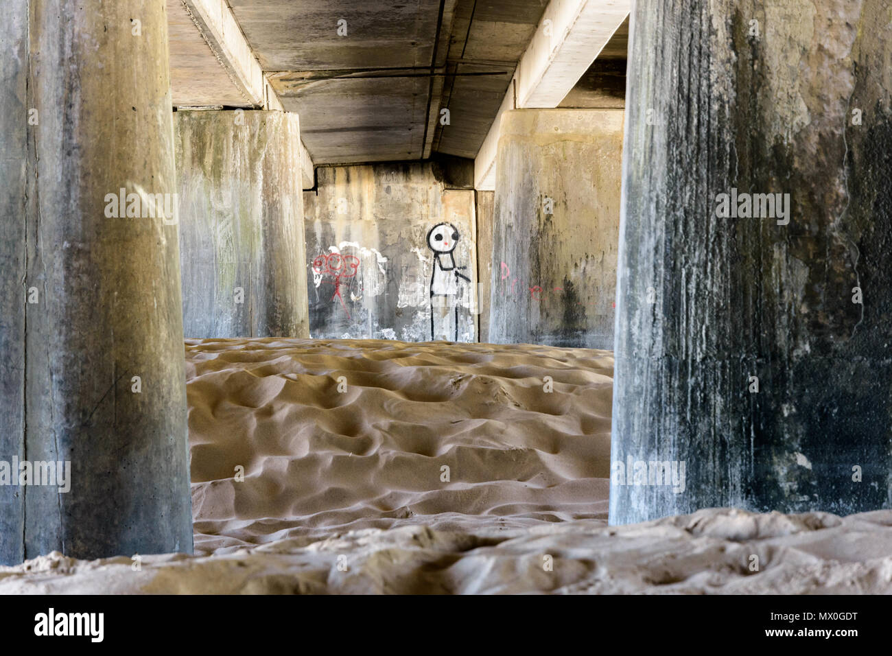 Graffiti under a bridge hi-res stock photography and images - Alamy
